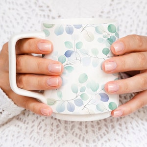 20 Seamless Watercolor Eucalyptus Leaf Digital Papers Commercial Use ...