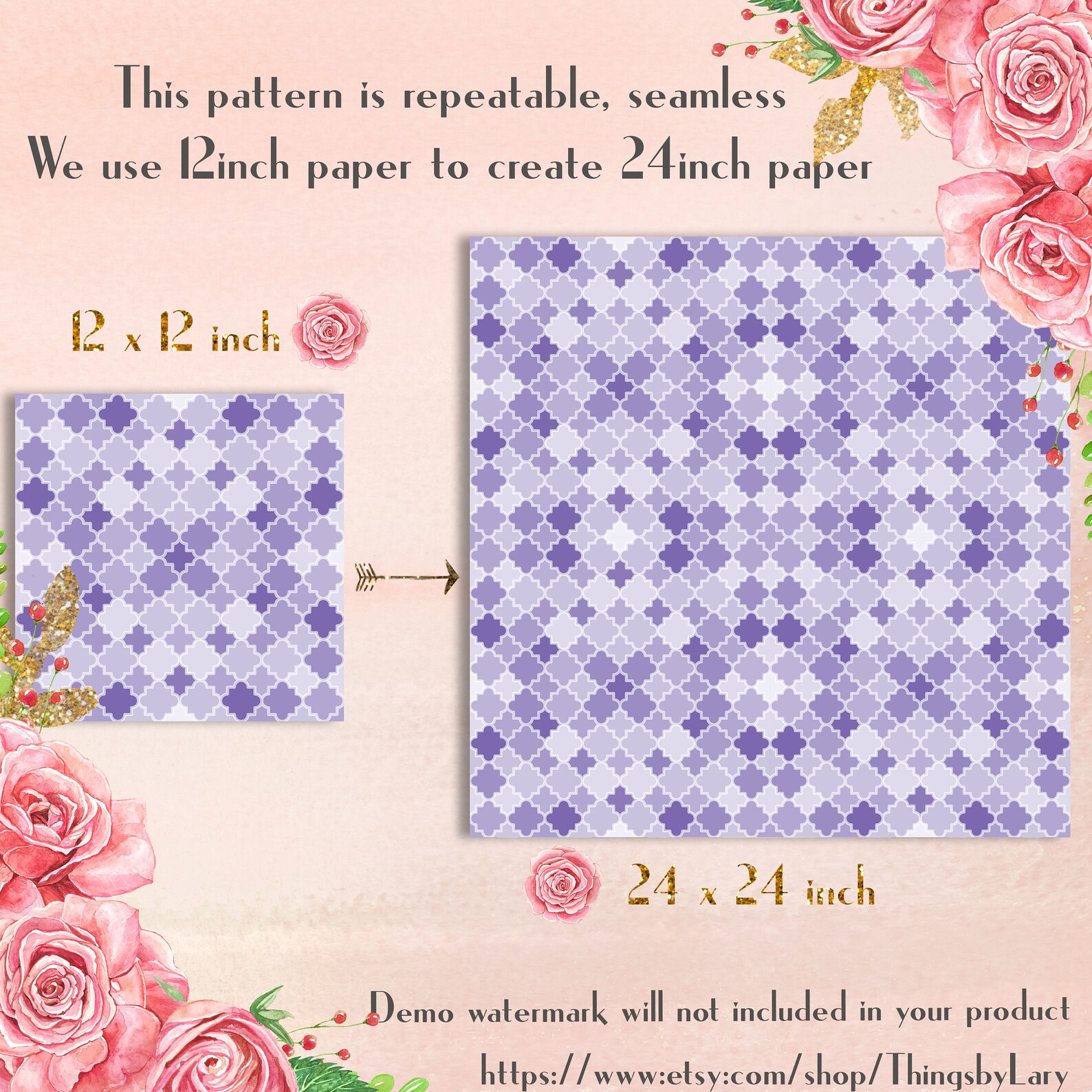100 Seamless Color Quatrefoil Pattern Papers 12 Inch 300 Dpi - Etsy