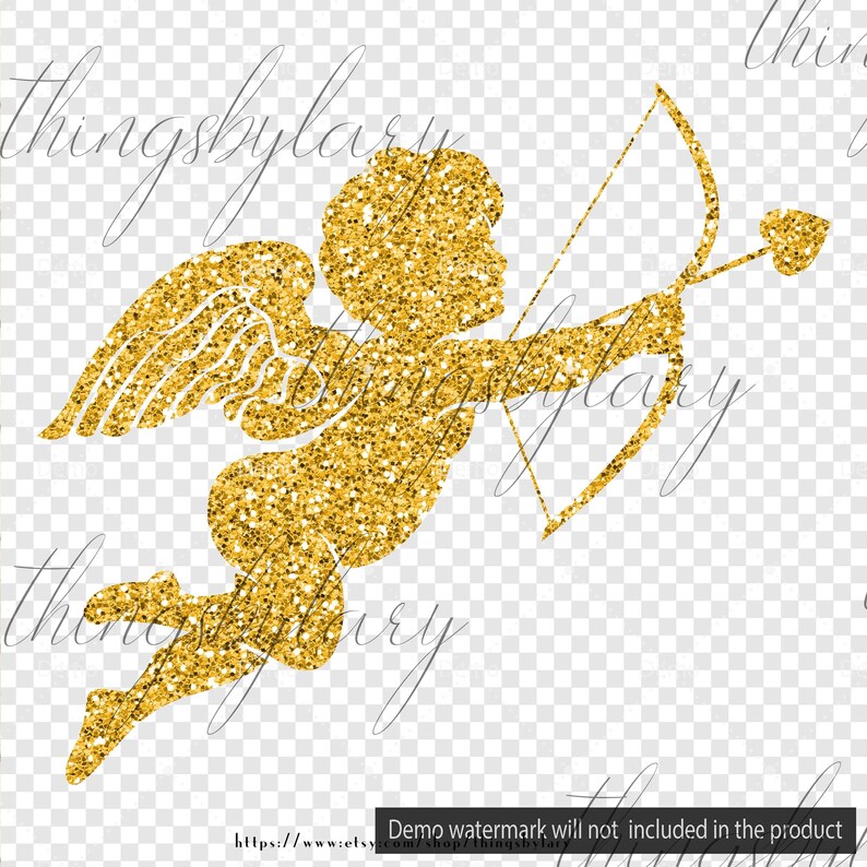 100 Glitter Cupid Love Clipart, Love Digital Clip Art, Valentine ...