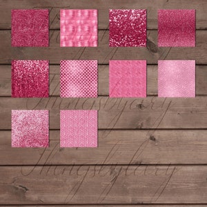 42 Blush Pink Glitter Sequin Digital Papers 12x12" 300 Dpi Planner ...