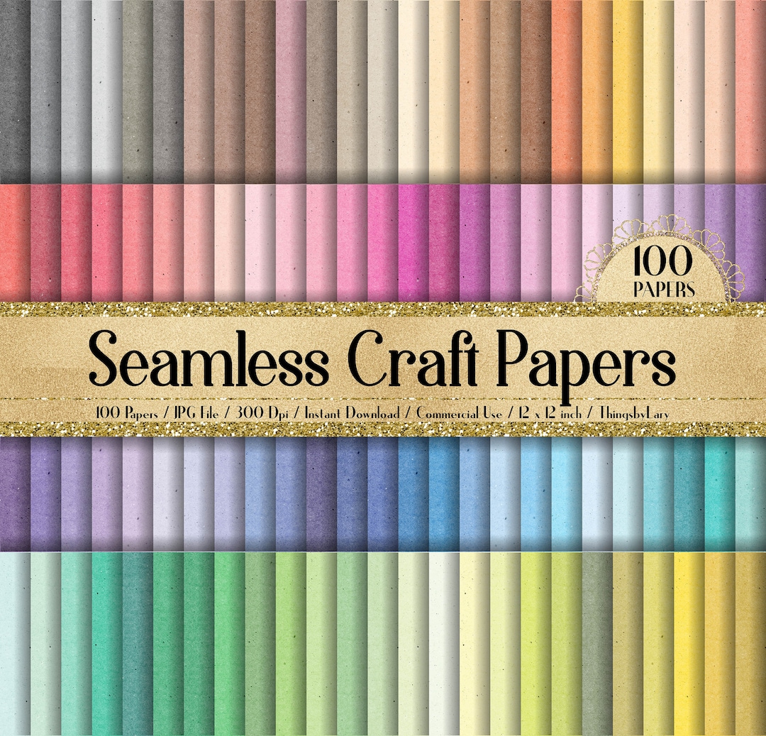 100 Seamless Tileable Craft Papers in 12" X 12", 300 Dpi Planner Paper ...