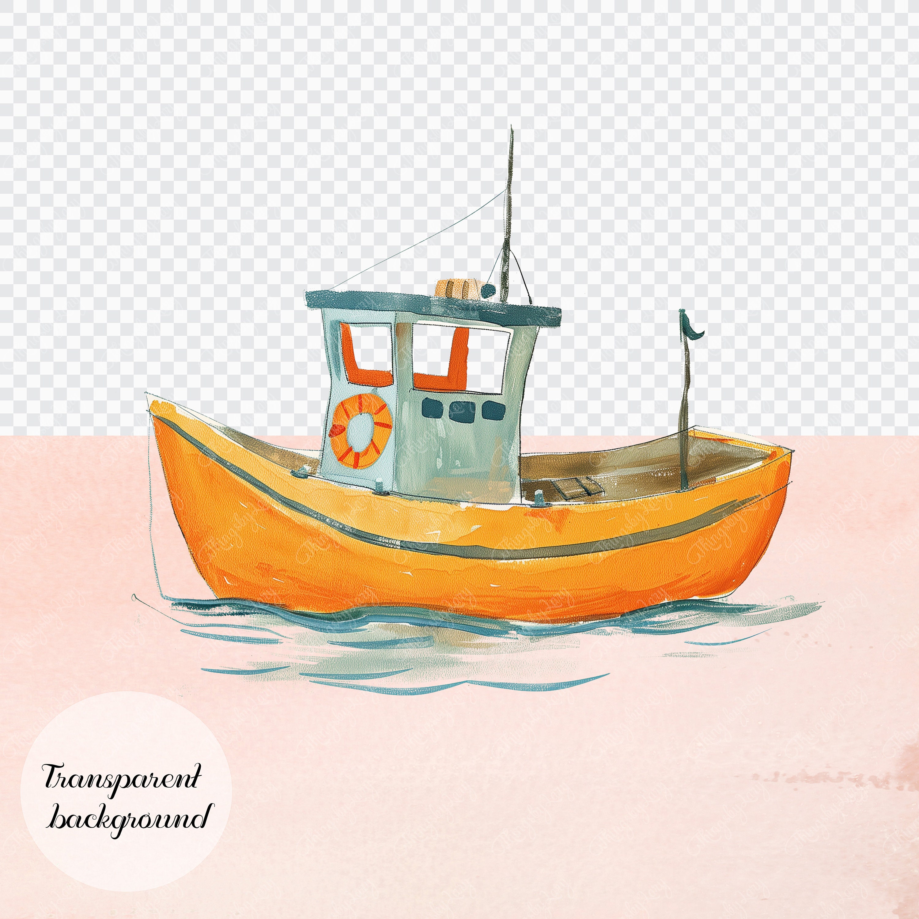 80 Watercolor Sea Ocean Underwater PNG Clip Art Commercial Use Dolphin ...