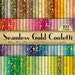 100 Seamless Gold Foil Confetti Papers 12 Inch 300 Dpi Instant Download ...