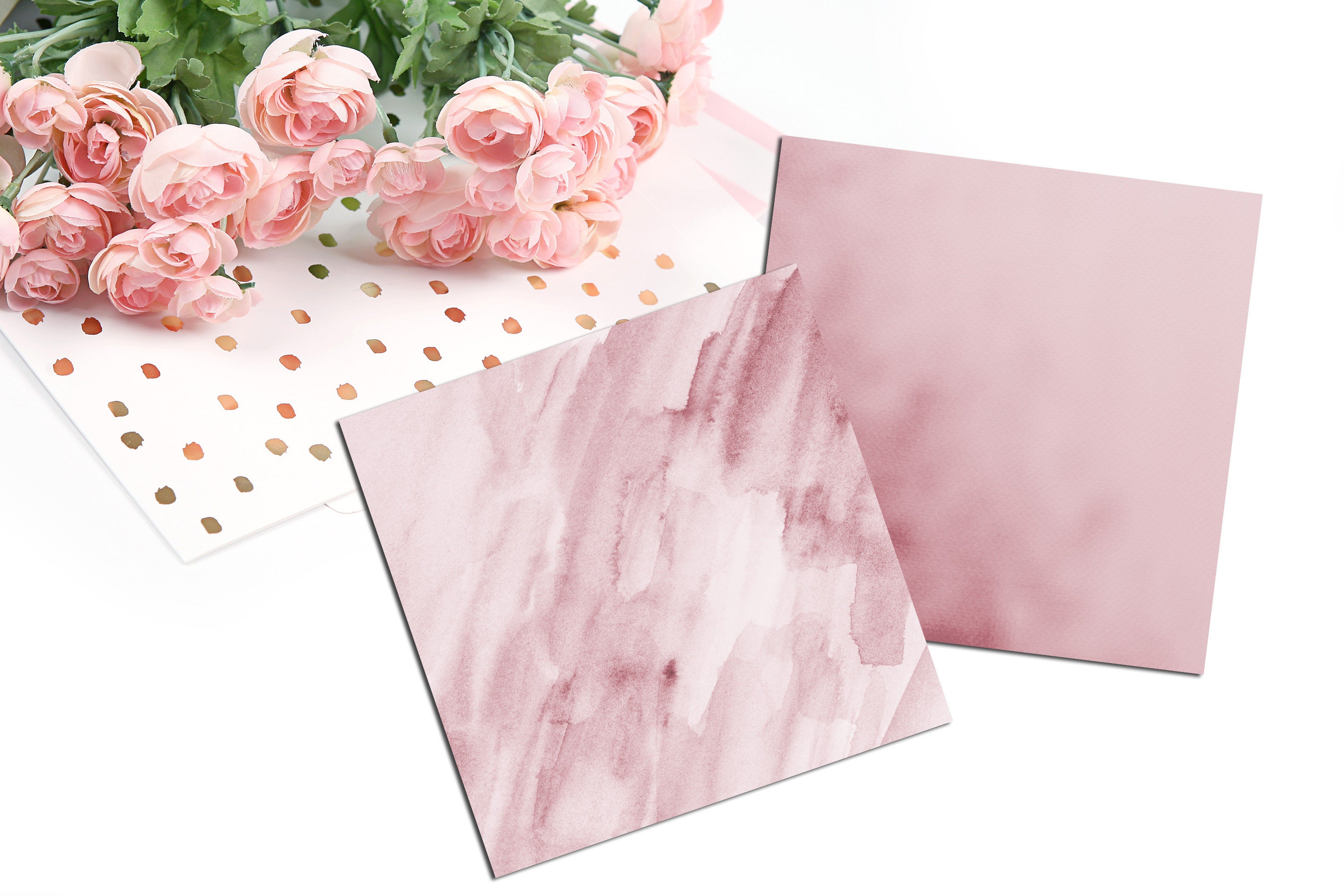 30 Ombre Rosegold Watercolor Digital Papers 12x12in 300 Dpi - Etsy