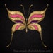 15 Pink and Purple Butterflies Gold Glitter Foil Butterfly Clip Arts ...