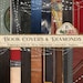 16 Antique Book Cover With Diamond Digital Papers 8.5x11" 300 Dpi ...