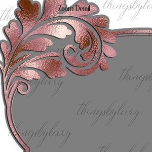 48 Luxury Rose Gold Label Frames 300 Dpi PNG Instant Download ...