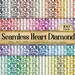 100 Seamless Watercolor Heart Diamond Papers 12 Inch 300 Dpi Commercial ...