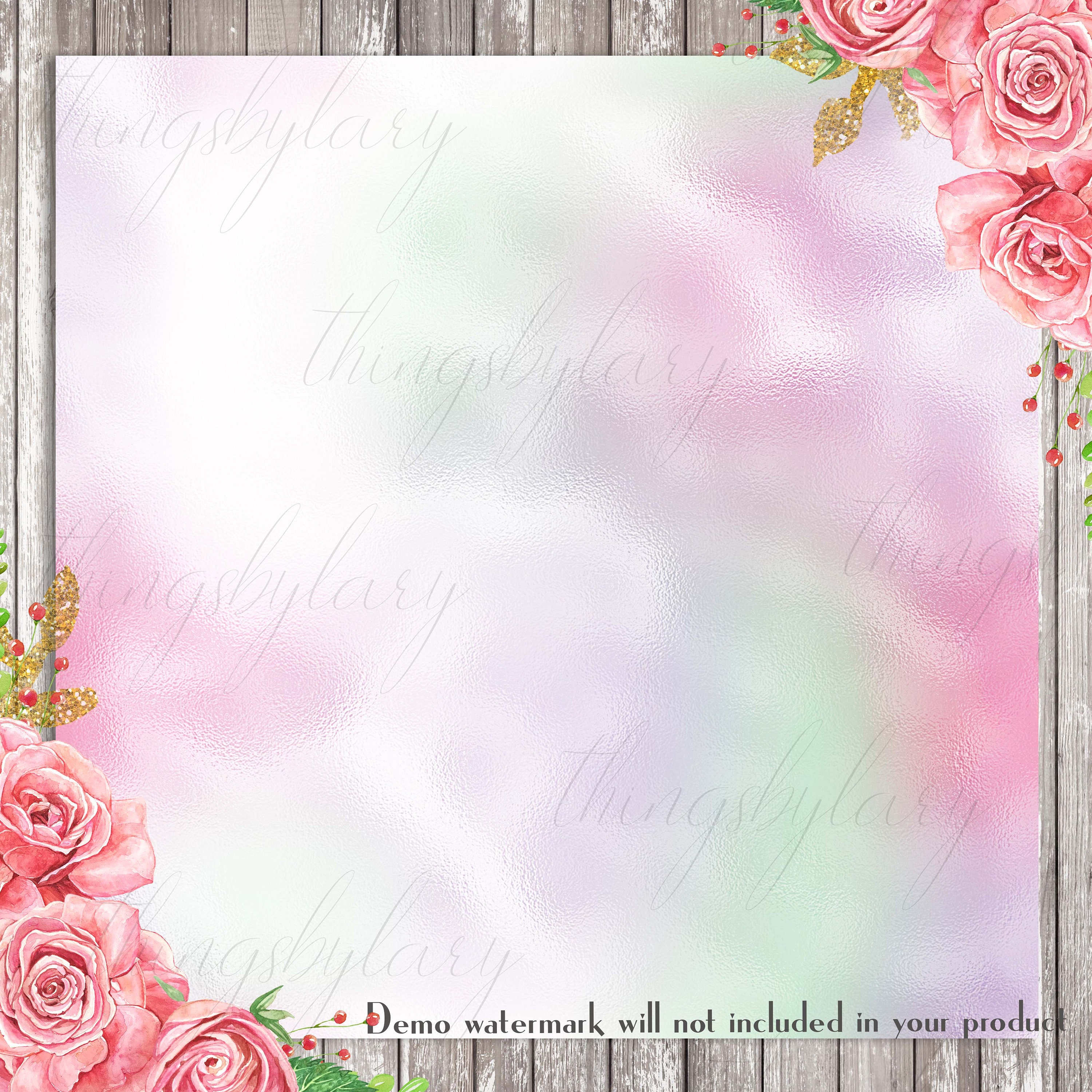 30 Seamless Ombre Pastel Metallic Foil Texture Digital Papers | Etsy
