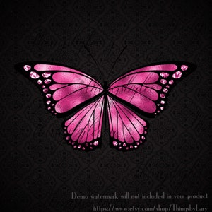100 Luxury Foil Butterfly Cliparts, Planner Clipart, Colorful Butterfly ...