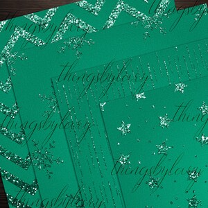 16 Red and Green Glitter Christmas Digital Papers 12" 300 Dpi Instant ...