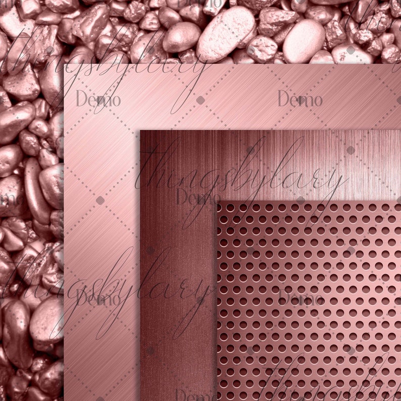 42 Rose Gold Metallic Papers 12 Inch 300 Dpi Planner Paper - Etsy