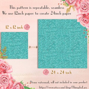 100 Seamless Glitter Digital Papers 12x12" 300 Dpi Planner Paper ...