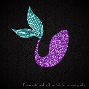 18 Glitter Mermaid Tails Overlay Images 300 Dpi PNG Instant Download ...