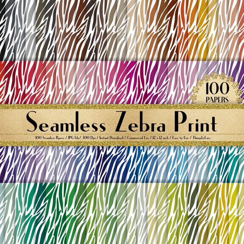 Rainbow Zebra Print - Etsy