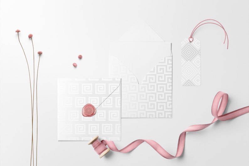 32 Gray Blended Greek Key Pattern Digital Papers 12x12 - Etsy