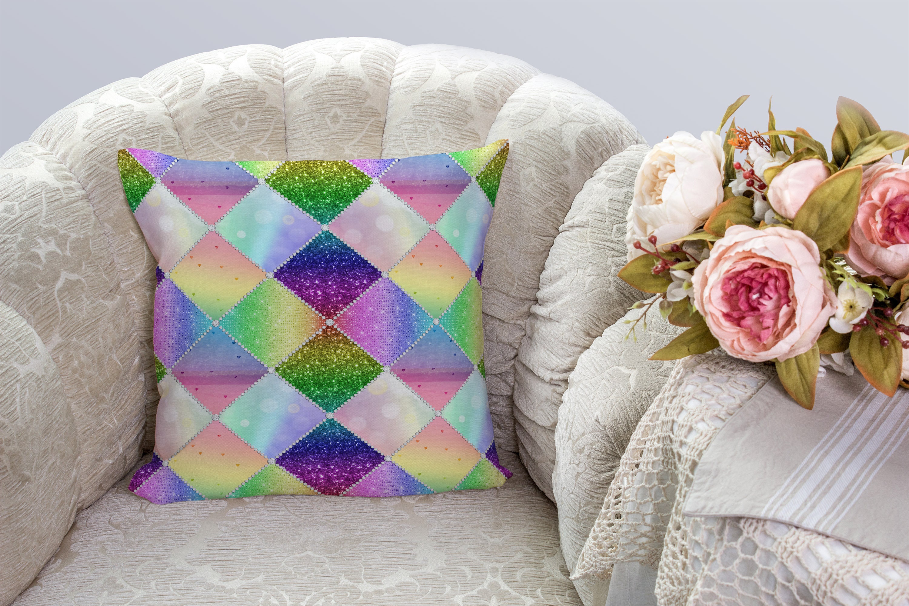 30 Seamless Rainbow Pastel Magical Fairy Tale Upholstery Quilt - Etsy