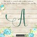 100 Dark Green Glitter Alphabet Cliparts in 12" X 12" Separate, 300 Dpi ...