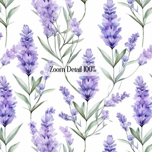 16 Seamless Watercolor Lavender Flower Digital Papers 300 Dpi ...