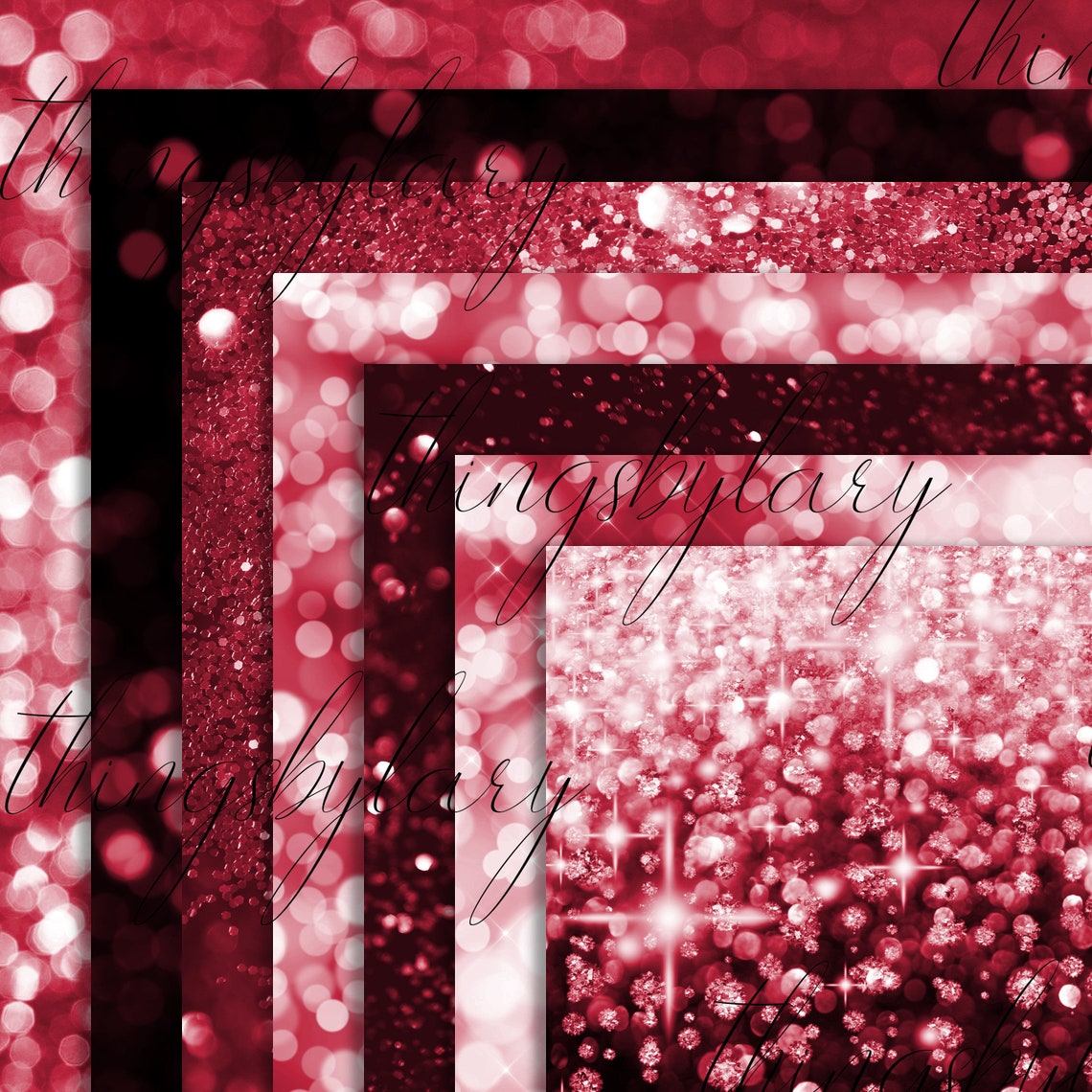 42 Red Bokeh Papers 12 Inch, 300 Dpi Planner Paper, Commercial Use ...