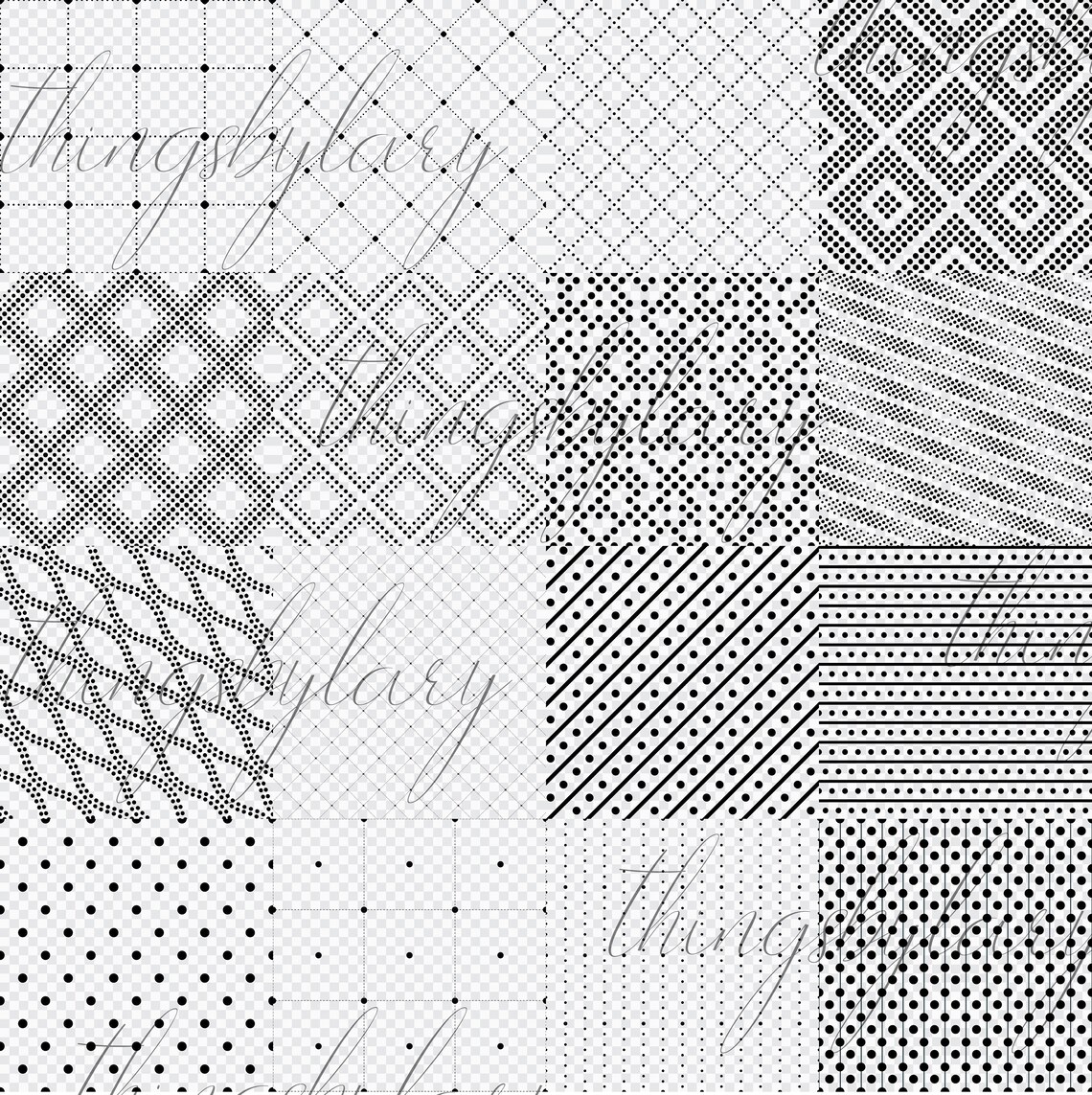 16 Black Minimalist Dot Overlay Papers Transparent Paper - Etsy