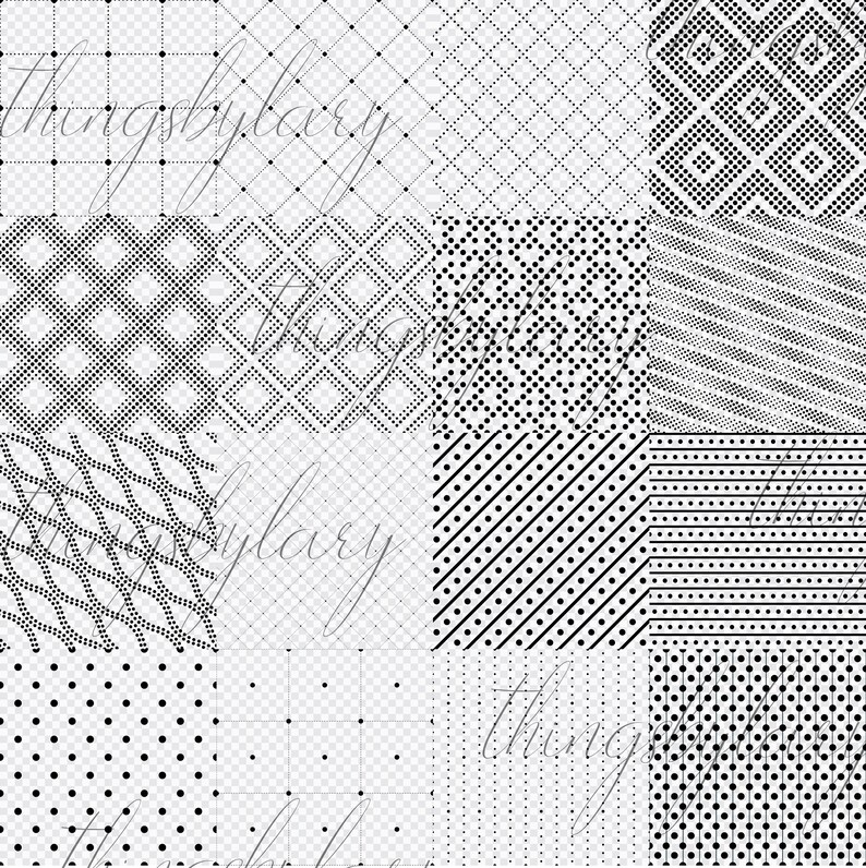 16 Black Minimalist Dot Overlay Papers Transparent Paper - Etsy