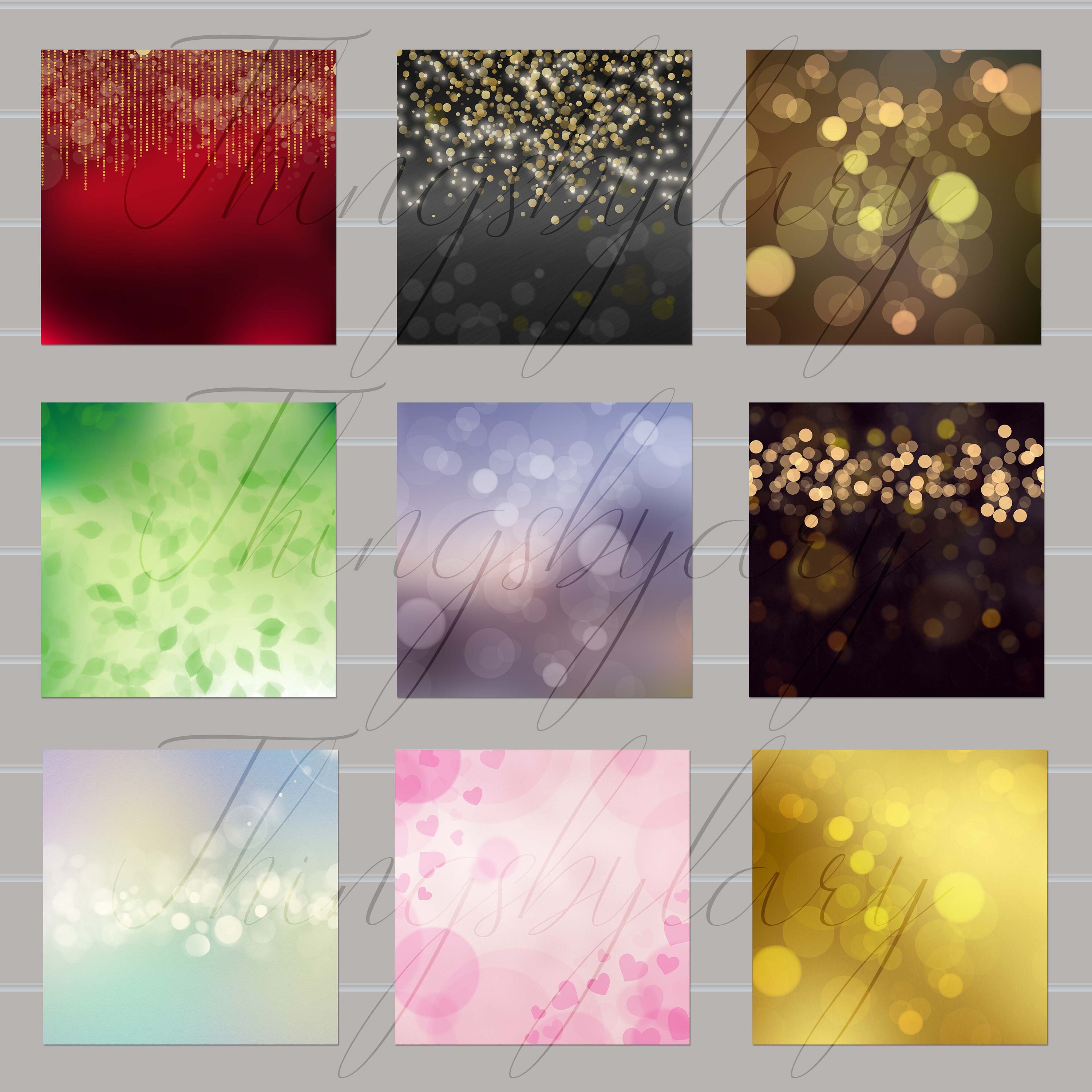 18 Luxury Bokeh Background Digital Images 12" 300 Dpi Planner Paper ...