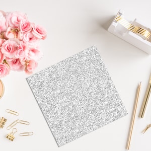 16 Seamless White Glitter Digital Papers Commercial Use Silver Glitter ...