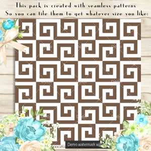 100 Seamless Greek Key Pattern Papers 12 Inch 300 Dpi Commercial Use ...