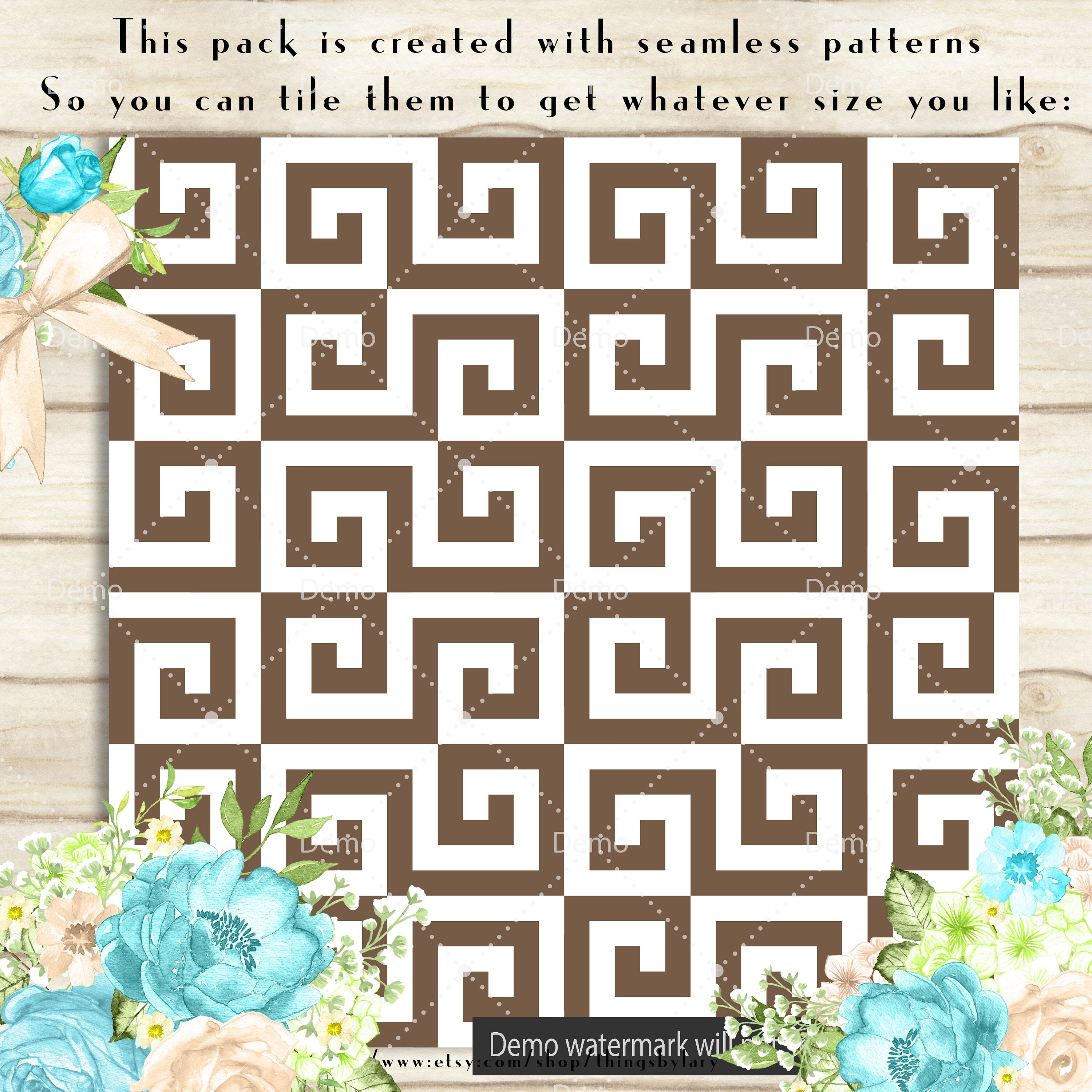 100 Seamless Greek Key Pattern Papers 12 Inch 300 Dpi | Etsy