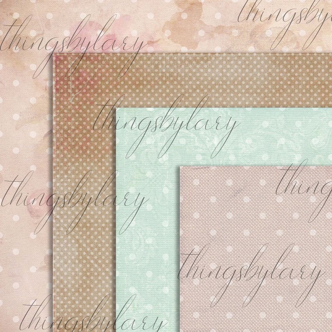 16 Antique Polka Dot Papers Instant Download Commercial Use 300 Dpi 12 ...