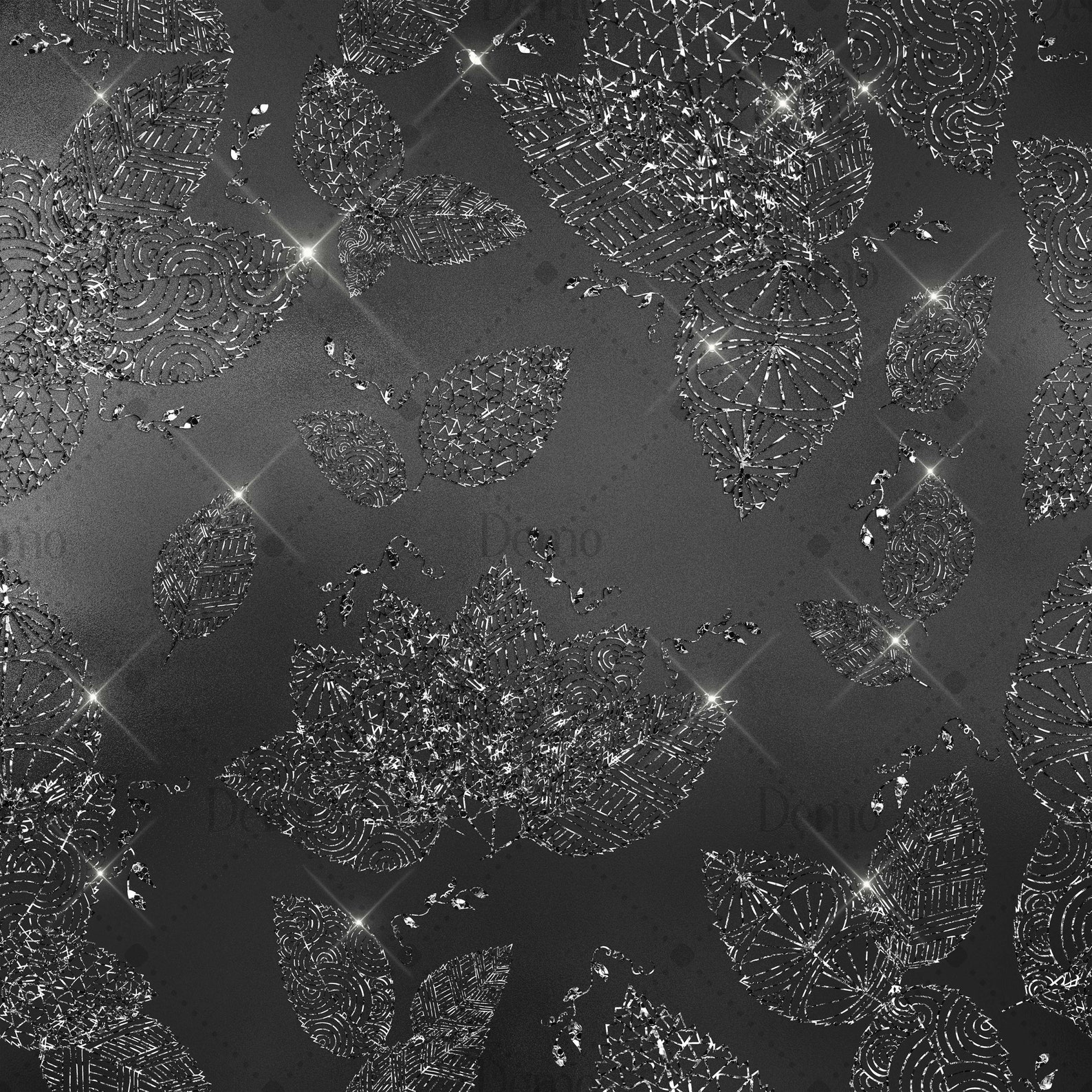 16 Seamless Glitter Leaves Overlay Digital Images PNG Transparent ...