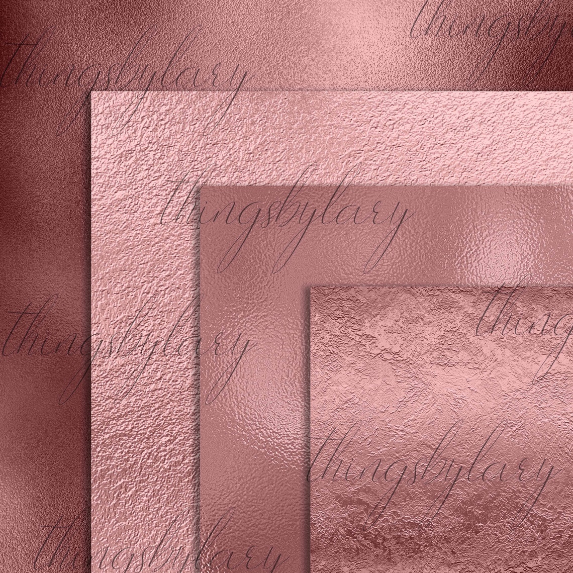 42 Rose Gold Foil Papers 12 Inch 300 Dpi Planner Paper | Etsy