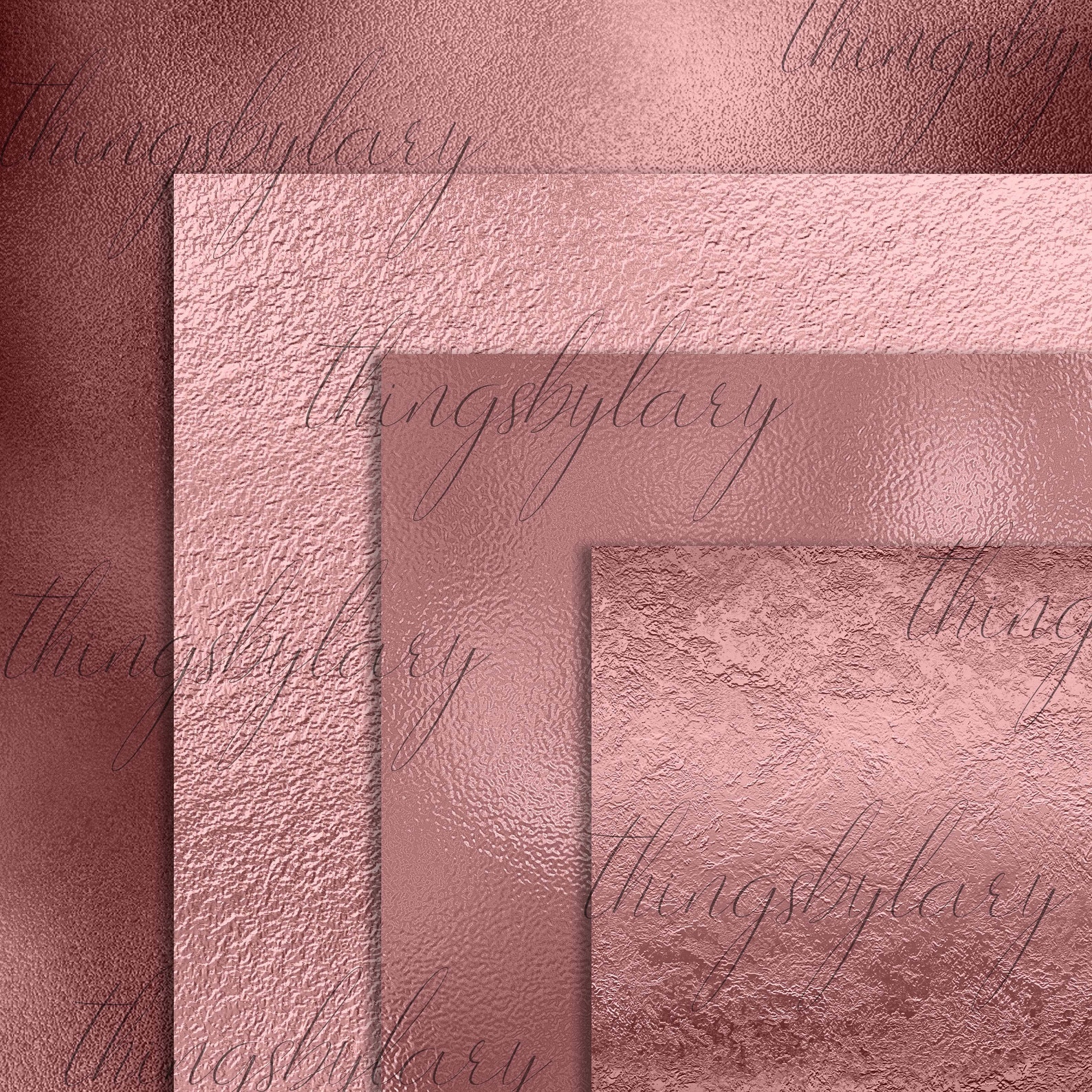 42 Rose Gold Foil Papers 12 Inch, 300 Dpi Planner Paper, Commercial Use ...