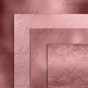 42 Rose Gold Foil Papers 12 Inch, 300 Dpi Planner Paper, Commercial Use ...