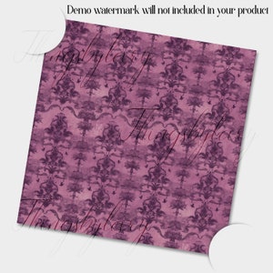 30 Seamless Vintage Mauve Faded Damask Digtal Papers 12x12" 300 Dpi ...