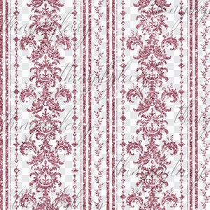 42 Rose Gold Glitter Seamless Damask Ornament Overlays 12in Transparent ...