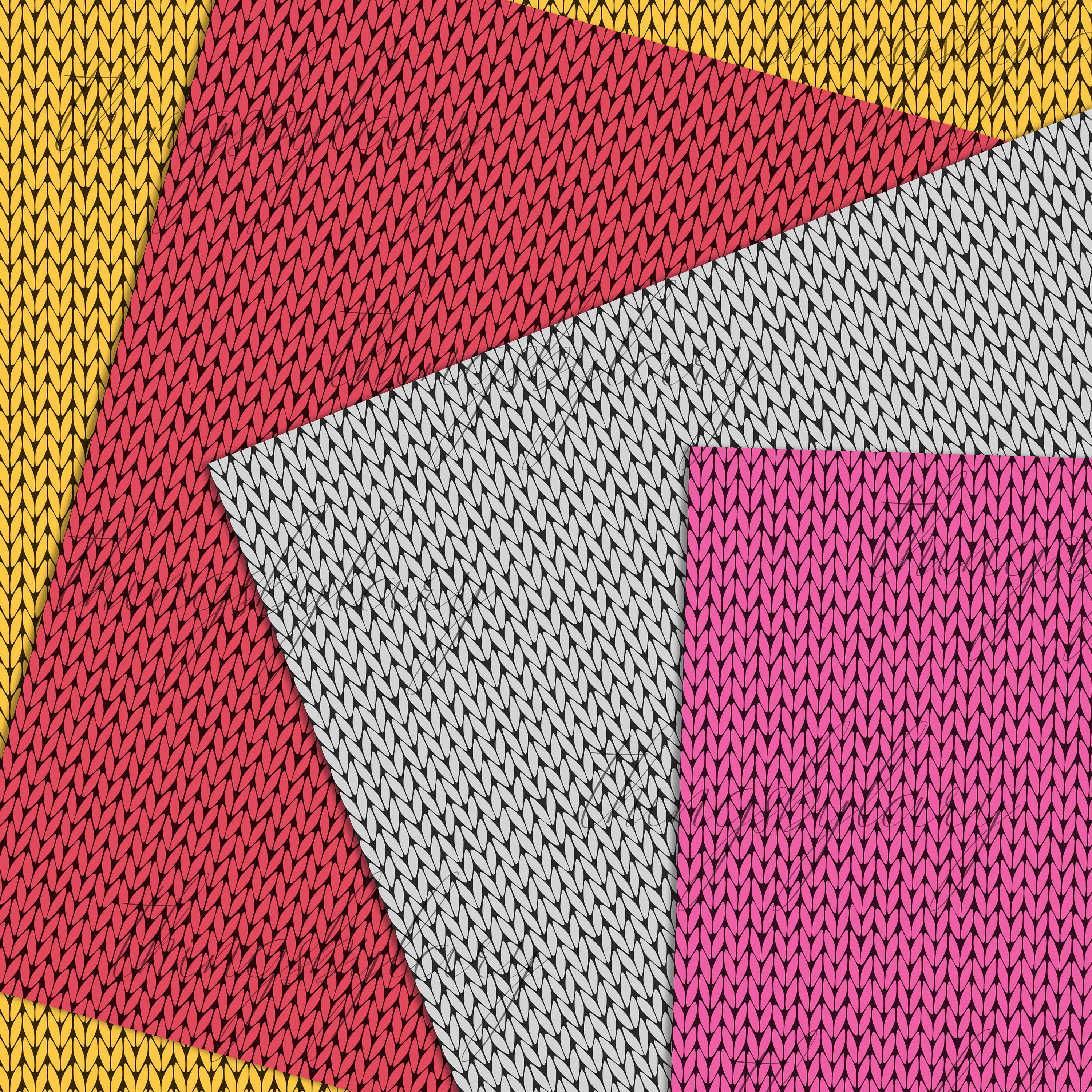 100 Seamless Solid Knitting Pattern Digital Papers 12" 300 Dpi Planner ...
