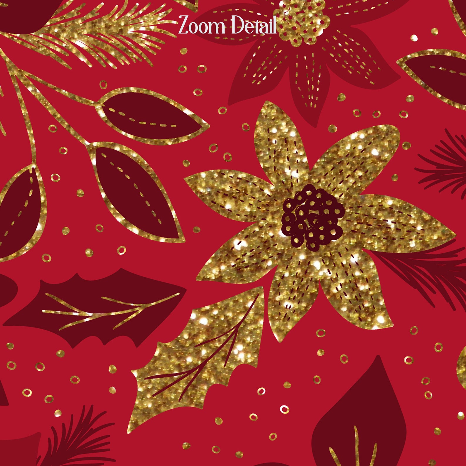 100 Seamless Glitter Christmas Floral Digital Papers 12x12" 300 Dpi ...