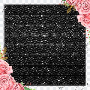 16 Seamless Glitter Black Digital Papers 300 Dpi Commercial Use Black ...