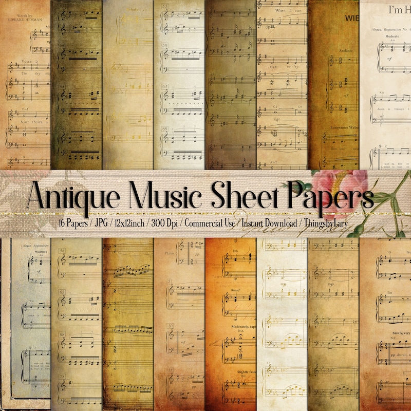Old Music Sheet - Etsy