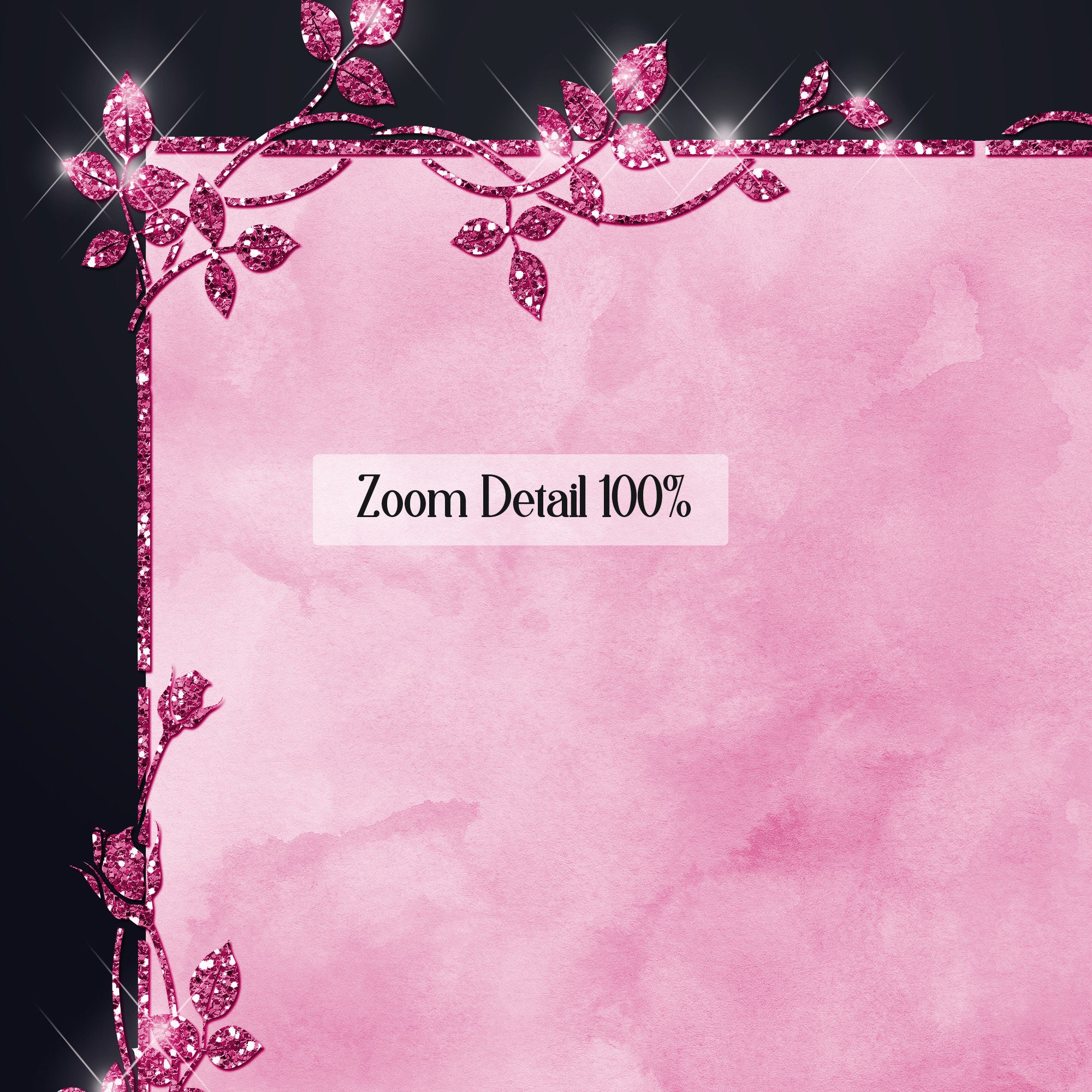 254 Glitter & Watercolor Floral Frames 8.5x11 Clip Arts PNG | Etsy