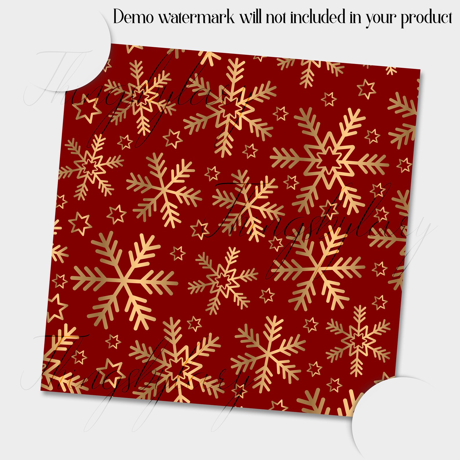 24 Red & Gold Christmas Digital Papers 12 X 12 Inch 300 Dpi Instant ...