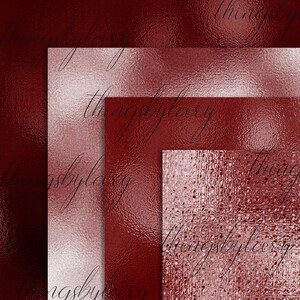 42 Maroon Foil Digital Papers 12 Inch 300 Dpi Planner Paper Instant ...