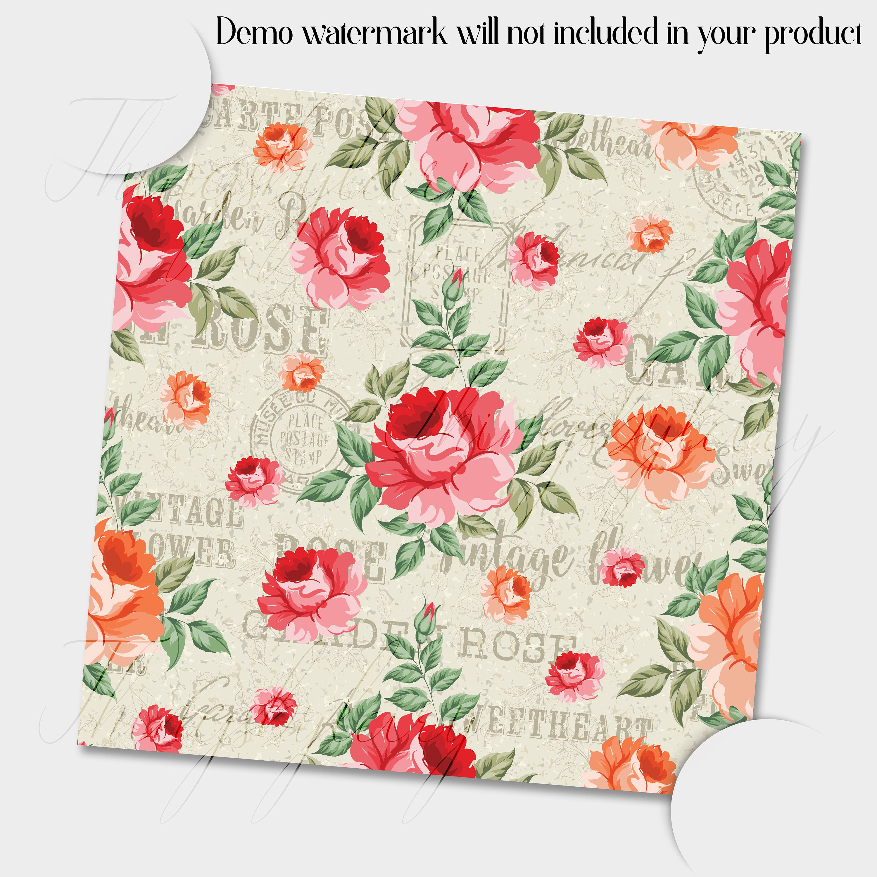 14 Vintage Flower Digital Papers 12 Flower Digital - Etsy