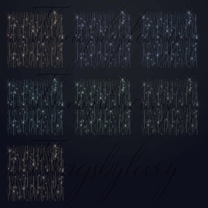 16 Seamless Glitter Tinsel Rain Drop Curtain Overlay Images 16 Colors ...