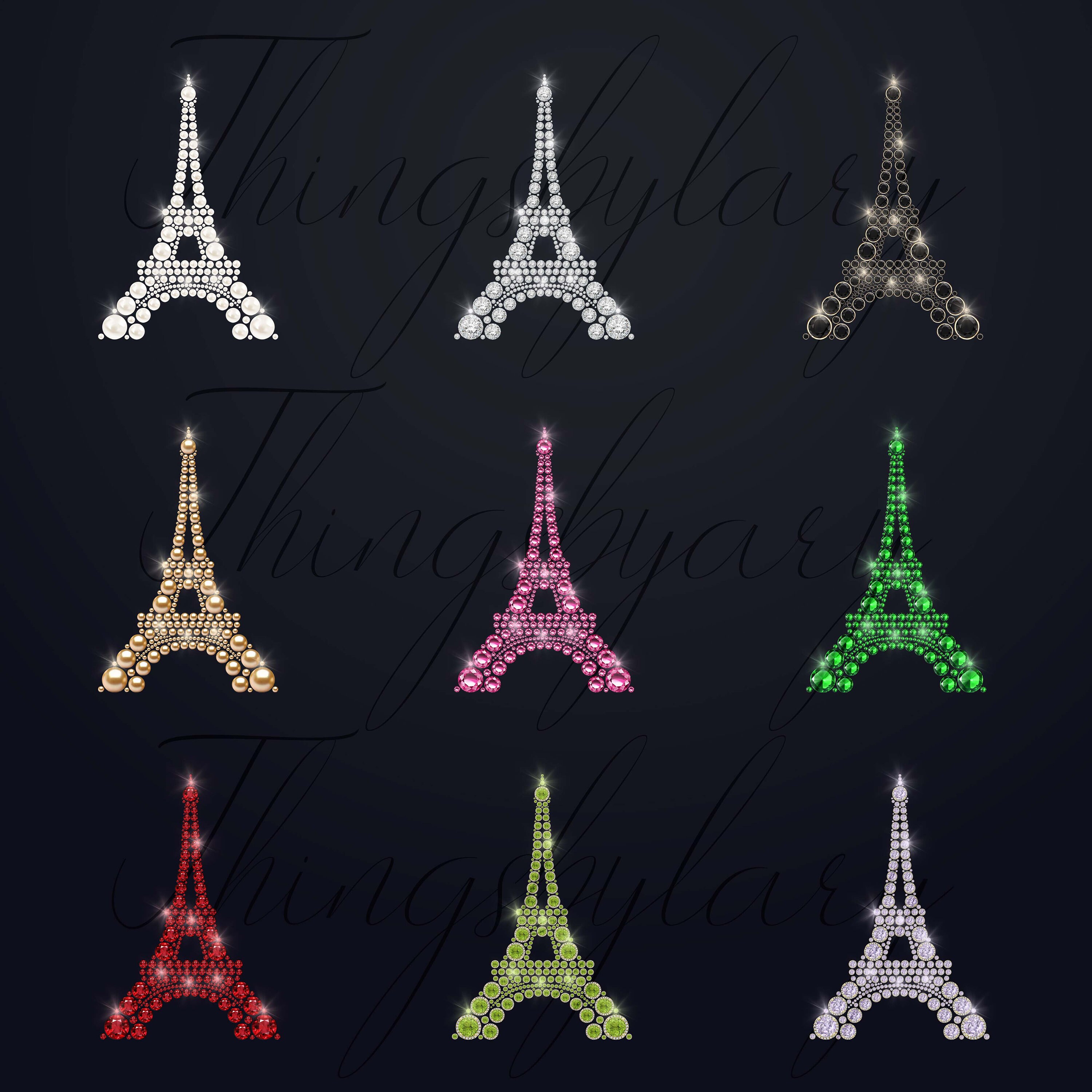 30 Diamond Pearl Gemstone Rhinestone Jewelry Paris Eiffel - Etsy