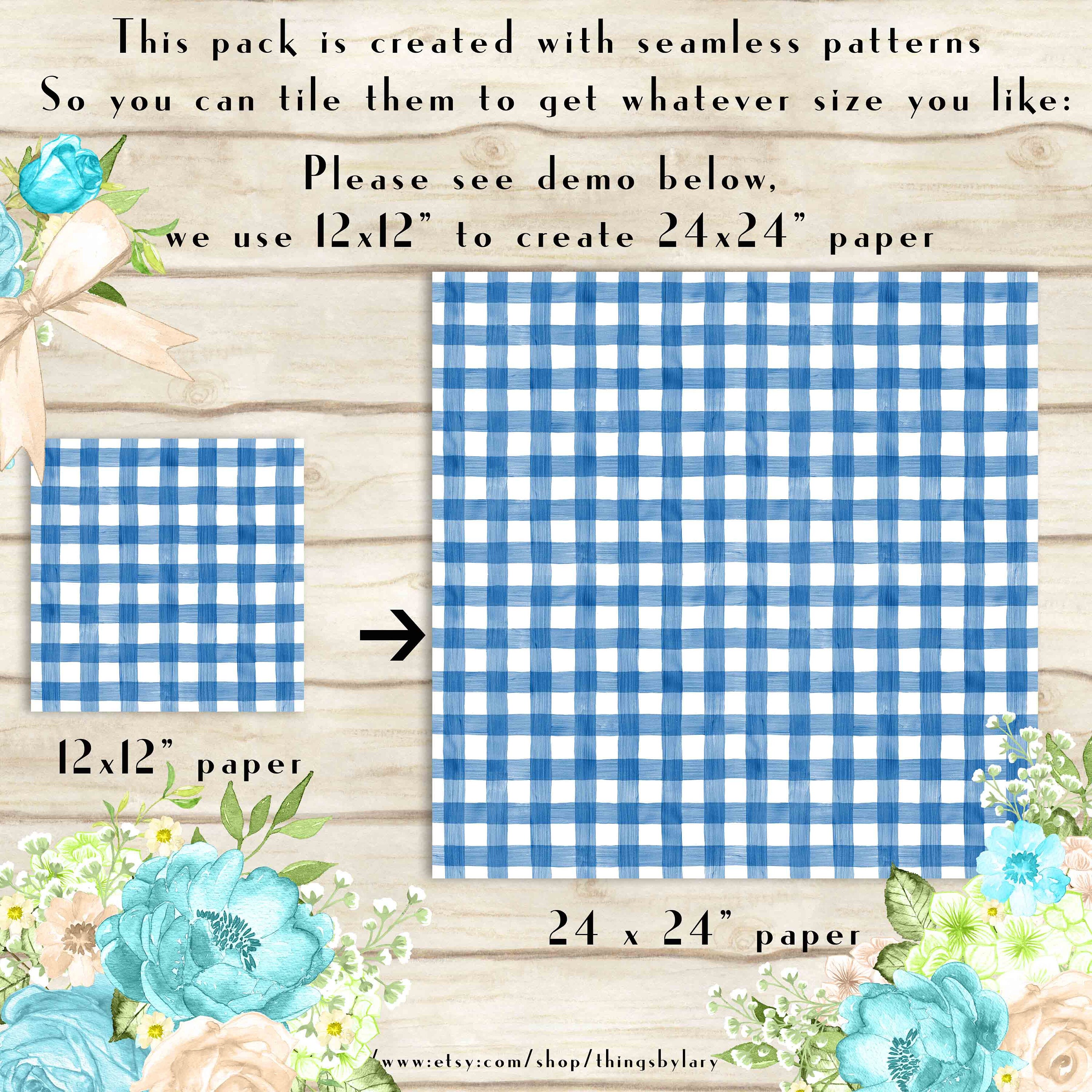 254 Seamless Watercolor Gingham Papers 12 Inch 300 Dpi Instant - Etsy