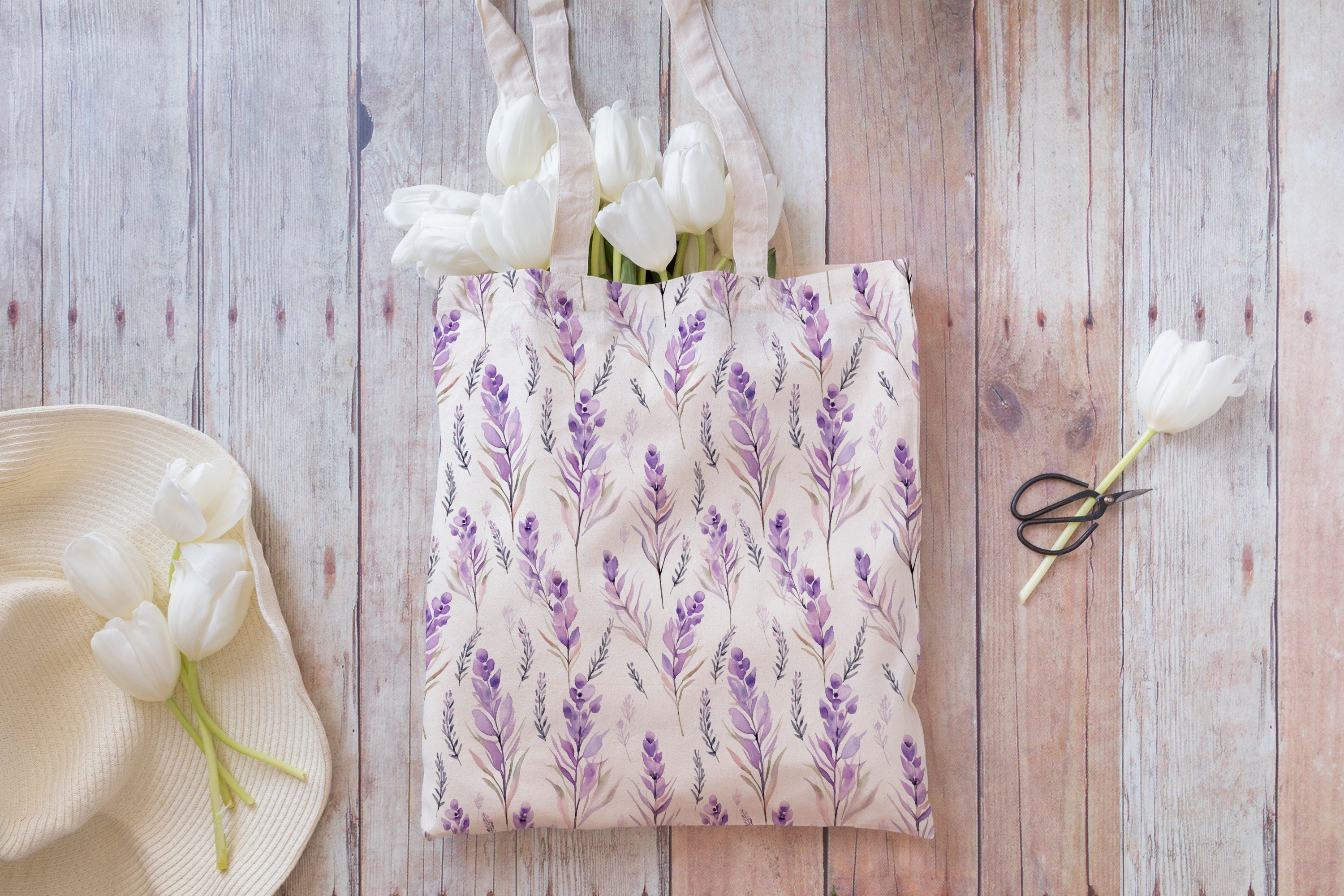 16 Seamless Watercolor Lavender Flower Digital Papers 300 Dpi ...