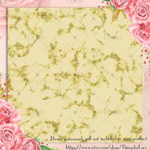 16 Gold Marble Papers, Gold Marble, Digital Marble Paper, Glitter ...